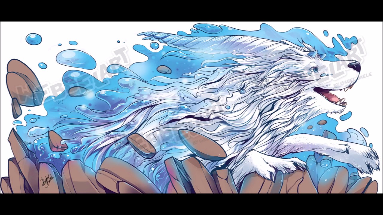 Water Wolf Anime Green Wolf" Bilder: Stock Fotos & Videos. | Adobe