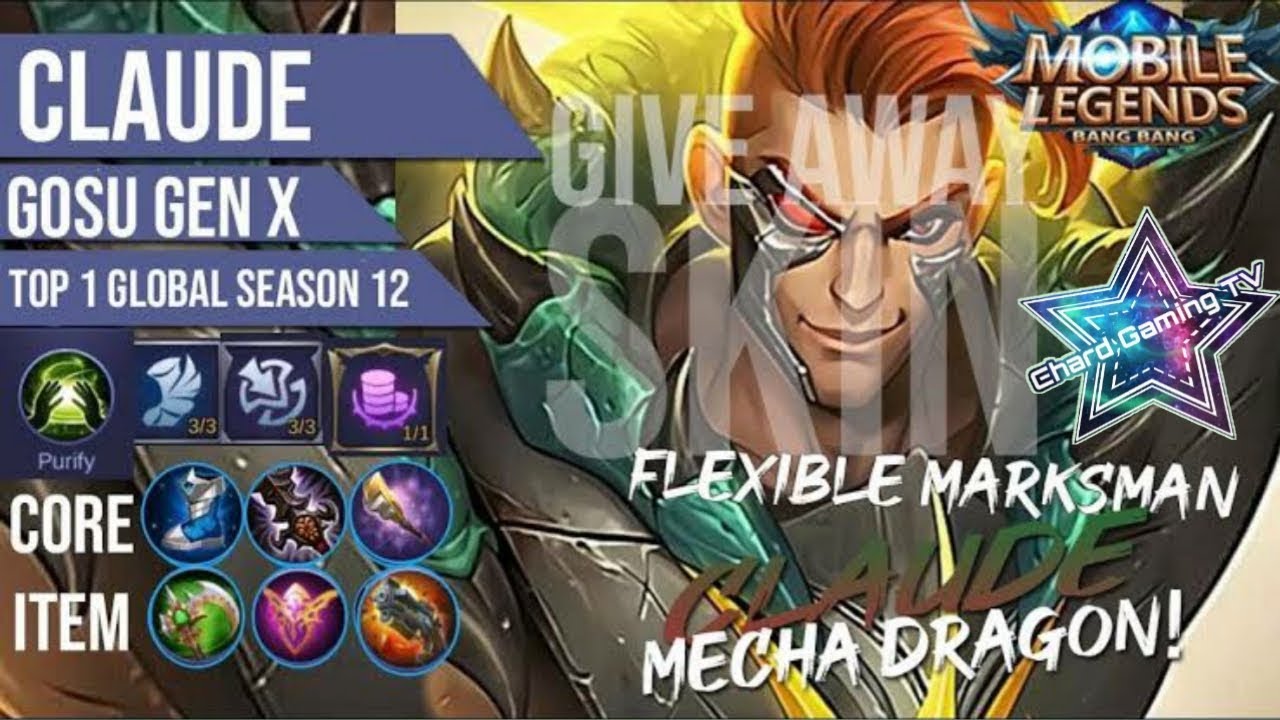 TOP 1 GLOBAL CLAUDE GOSU GEN X © | 500 DIAMONDS SKIN GIVEAWAY - YouTube