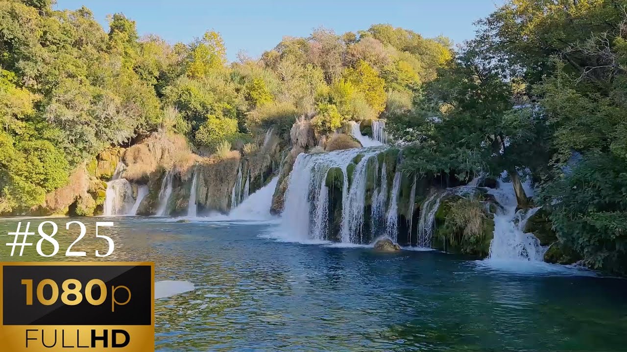 Waterfall Falling In Lake Full HD - 1 HOUR Of Relaxing Nature ...