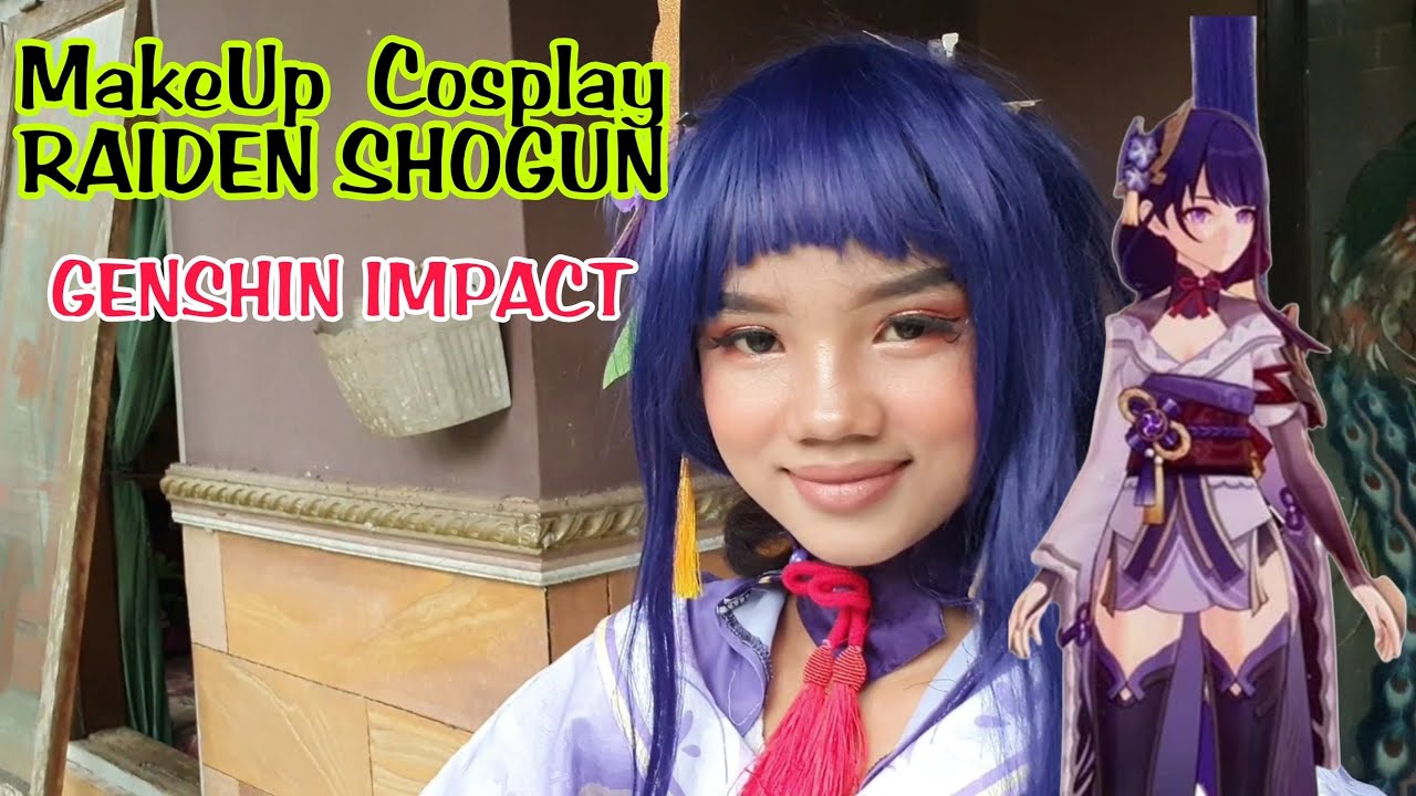 tutorial rias makeup anime cosplay raiden shogun GENSHIN IMPACT ...