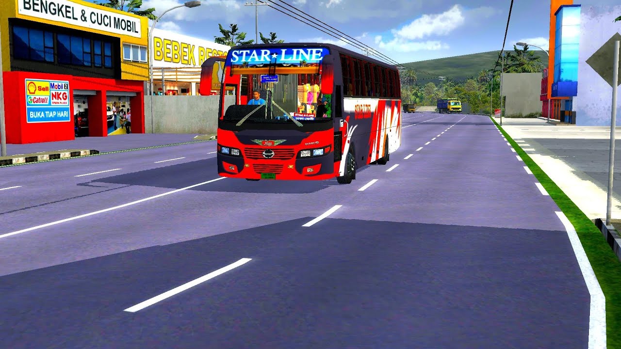 new star line bus skin bussid. - YouTube