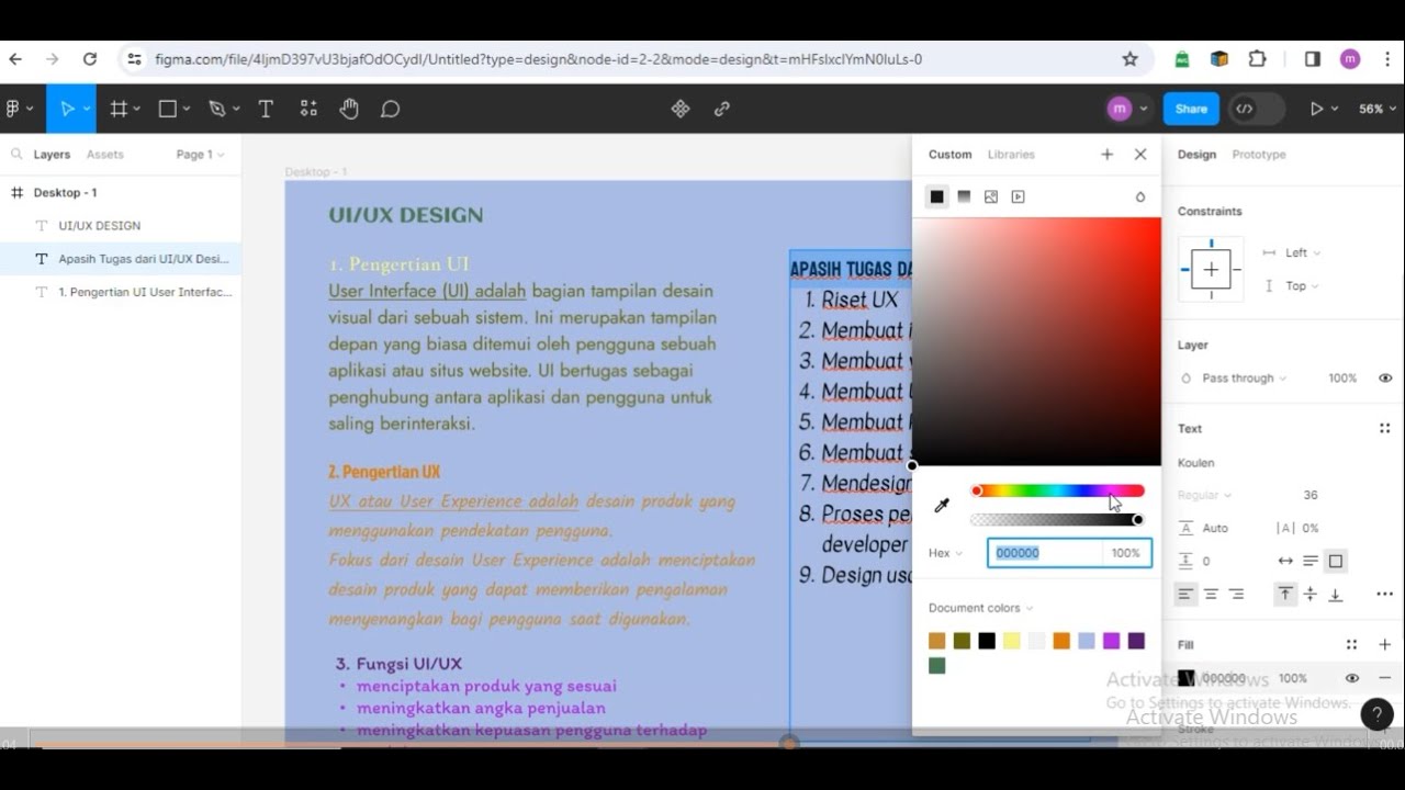 Tutorial Membuat Typhography, Color, Imagery & Iconography di Figma ...