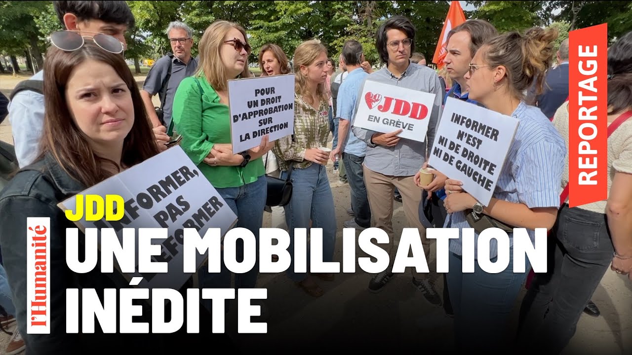 JDD. En grève, la rédaction se mobilise aux abords de l'Assemblée ...