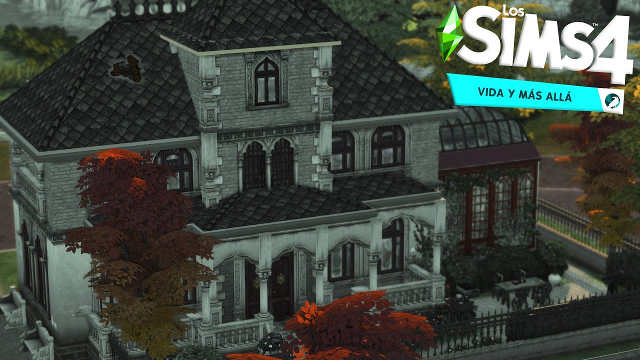 construyo esta PRECIOSA mansión con Los Sims 4 Vida y Más Allá // Speed ...