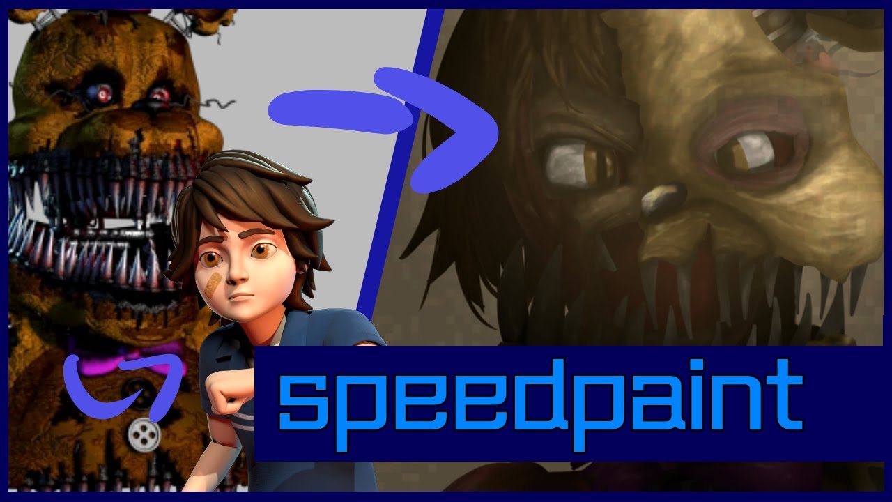 (Speedpaint) Fusing Gregory And Nightmare Fredbear Together And ...