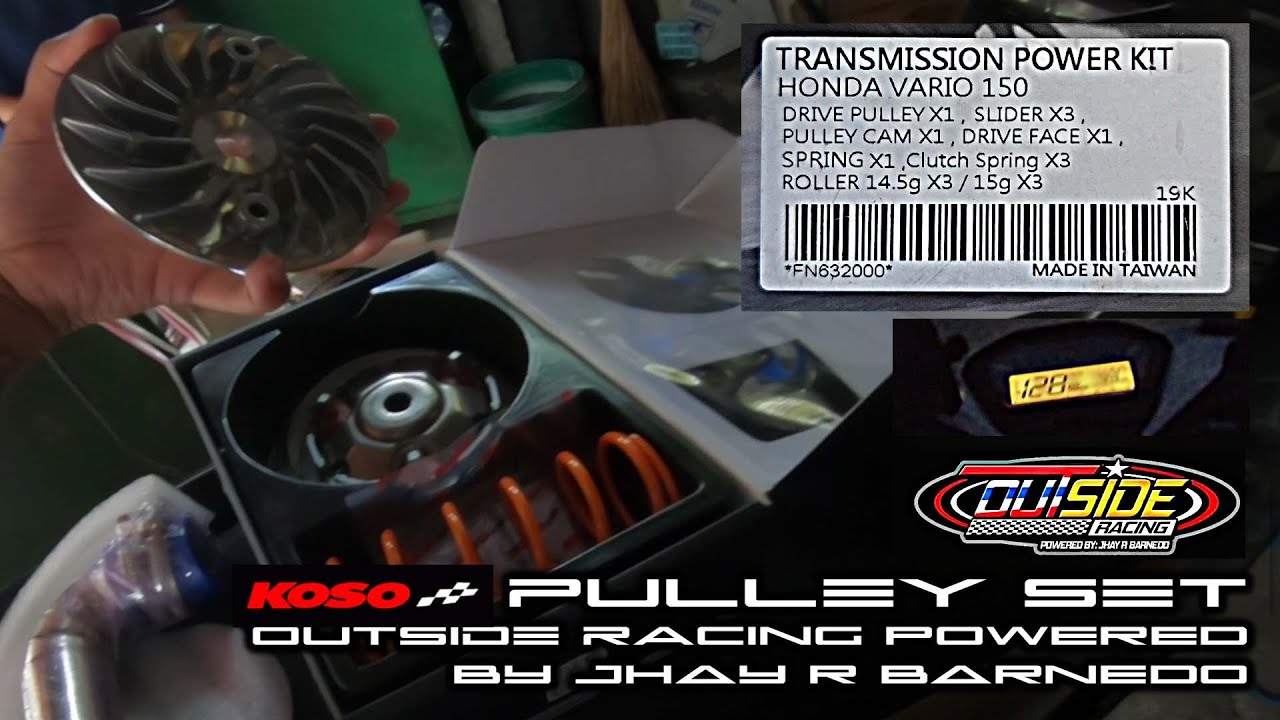 KOSO pulley set cvt for click 150, ram air, rb5 mags by Outside Racing ...