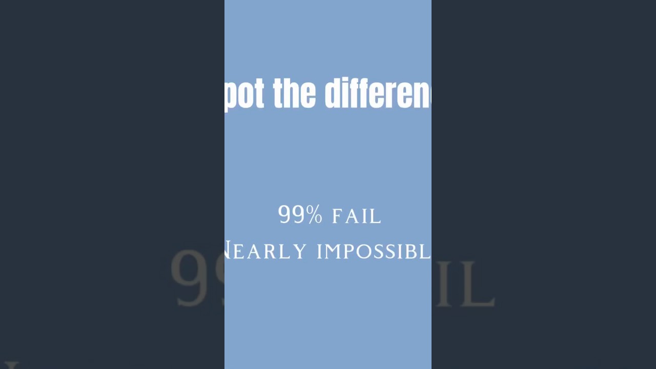 Spot the difference - YouTube