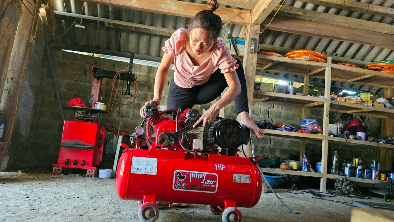 Genius Girl, Repair the air compressor and restore the damaged housing ...