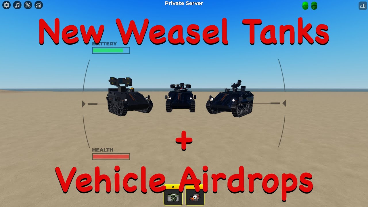 New Weasel 1 Tanks + Variants and Vehicle Airdrops in War Tycoon # ...