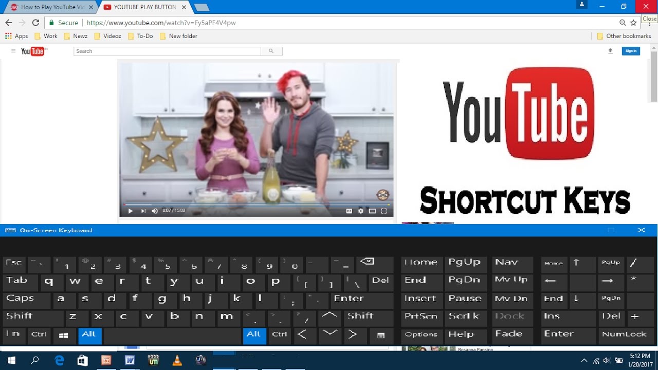 All Important Shortcut Keys of Youtube - YouTube