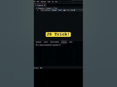 Destructure Object in JS #shorts #js #javascript #webdevelopment #programming - YouTube