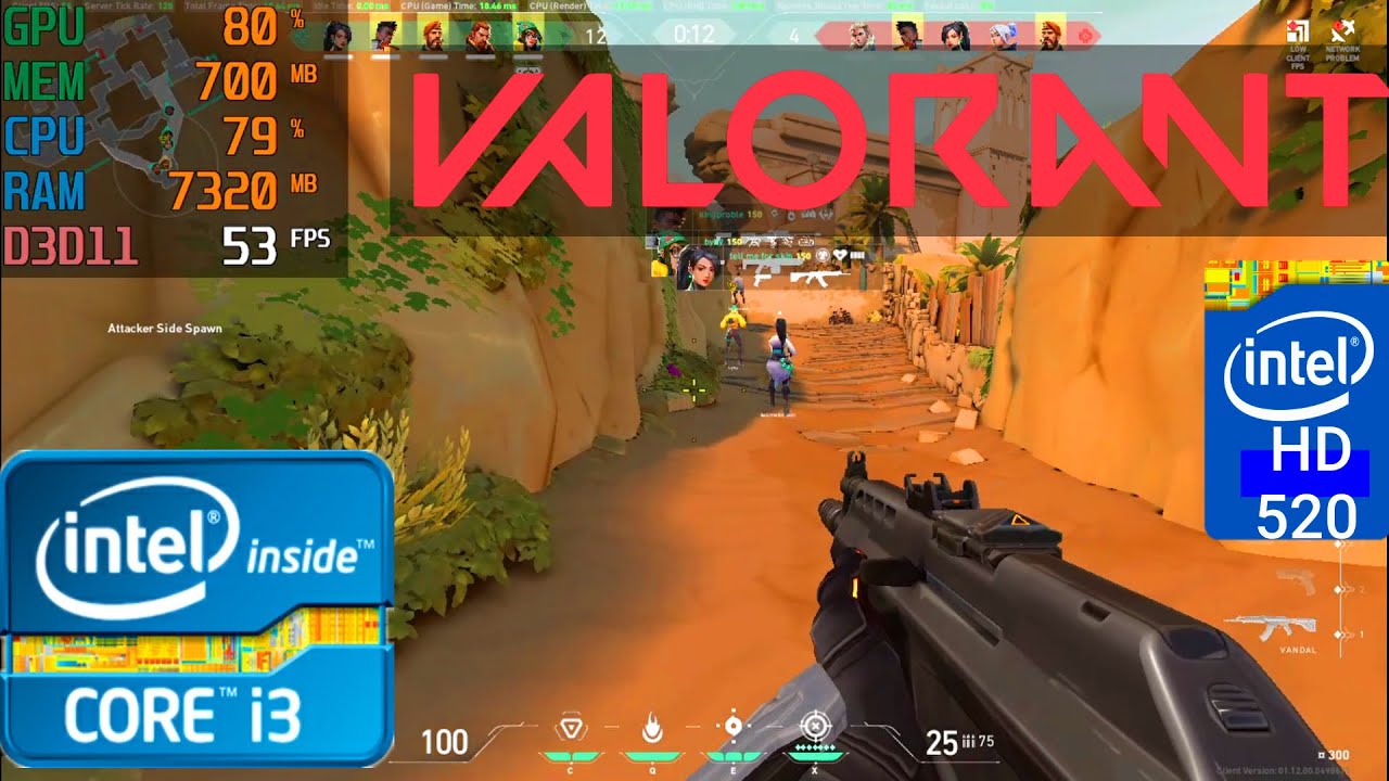 Valorant Low End PC Test | Intel HD 520 | 8 GB Ram | i3 6006u ...