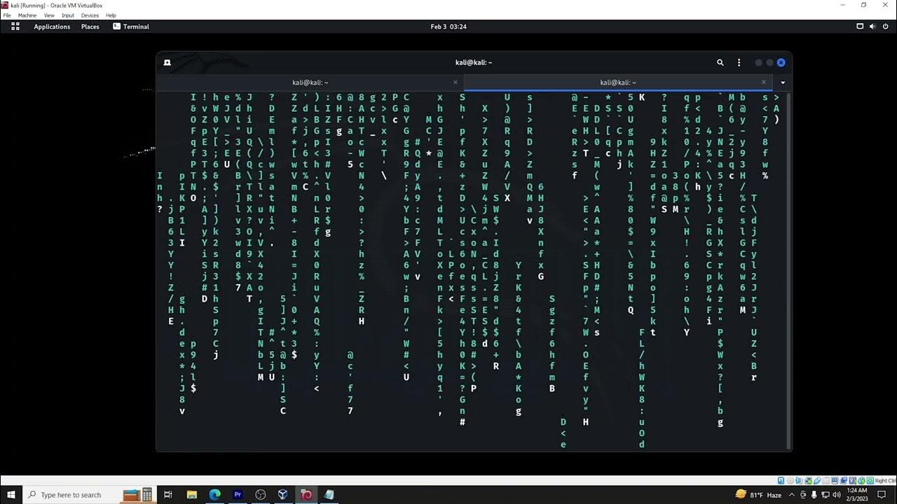 How to use cmatrix in kali Linux terminal ///#programming ... - YouTube