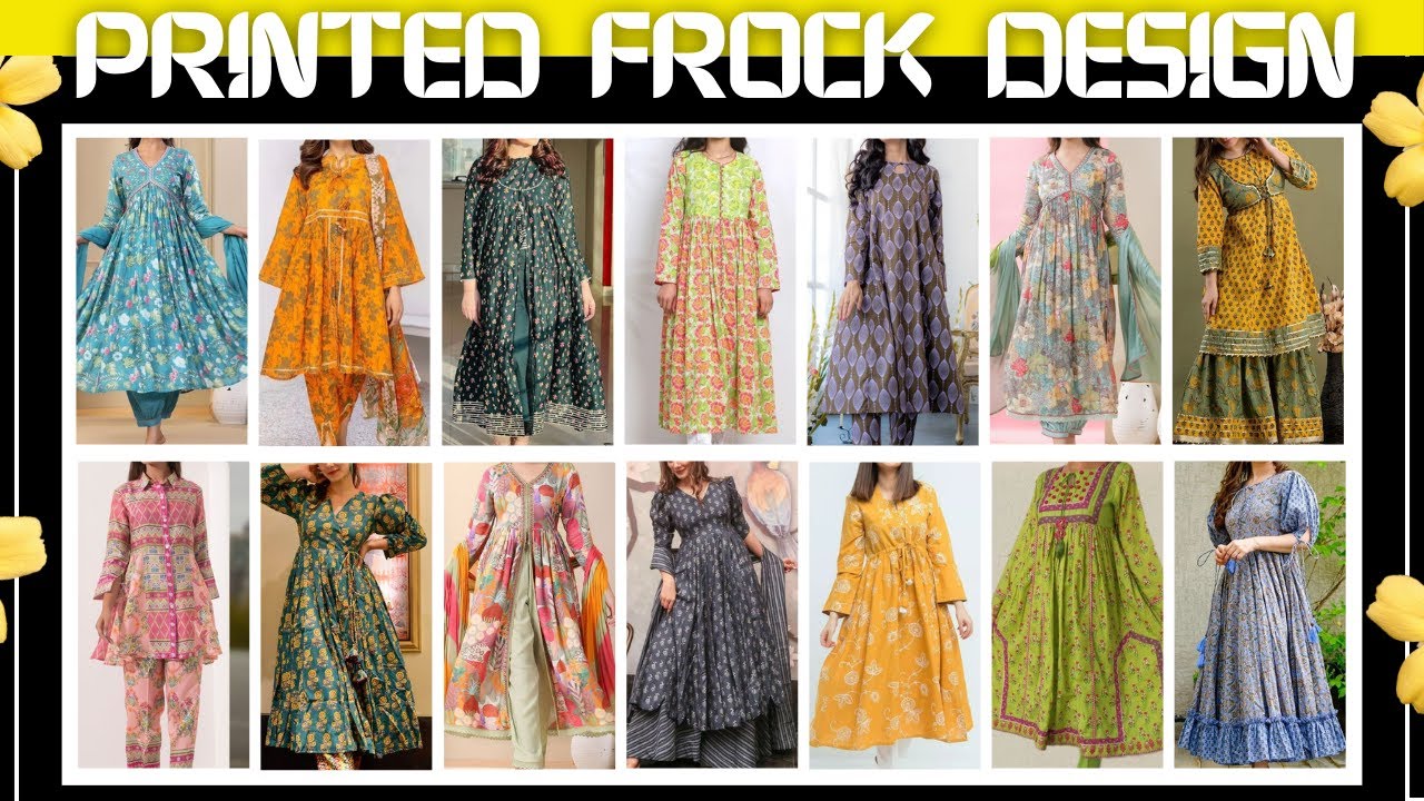 Beautiful PRINTED Frock Design / Printed Dress Design / Frock Design ...