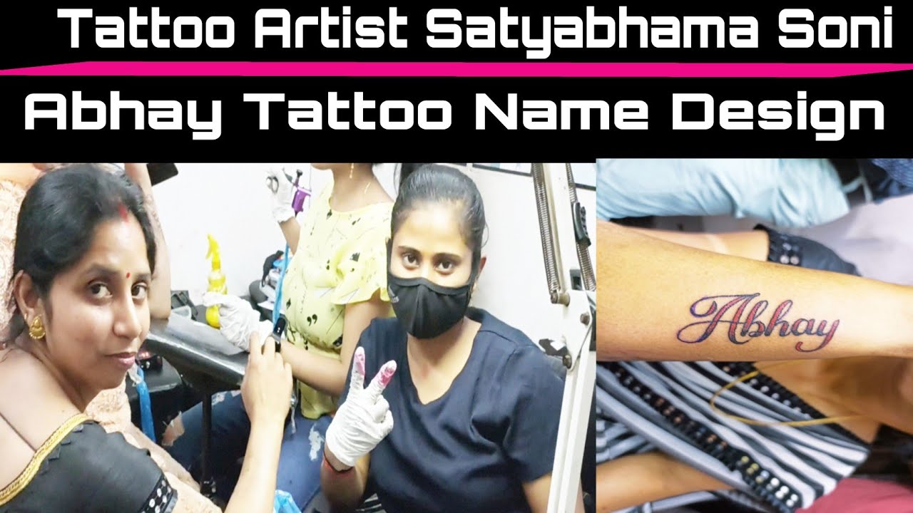 Abhay Tattoo Name design latest Name Tattoo Design - YouTube