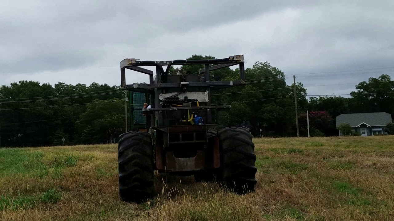 Skidder sprayer testing 08-18-18 - YouTube