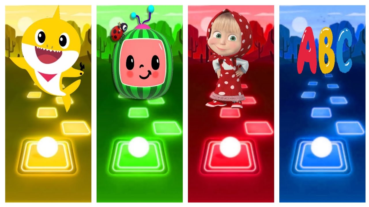 baby shark vs cocomelon vs Masha song vs ABC song gameplay i don't ...