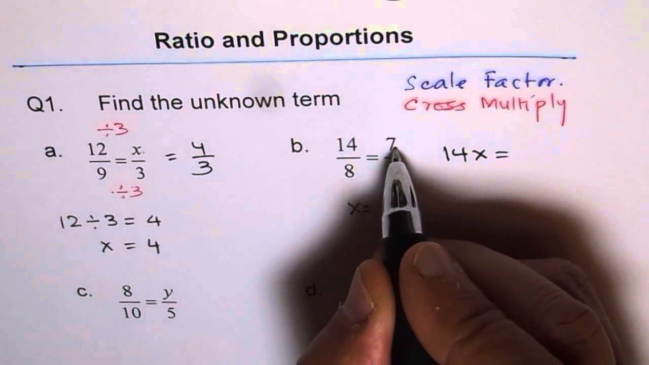 Solve Ratio and Proportions Q1 - YouTube