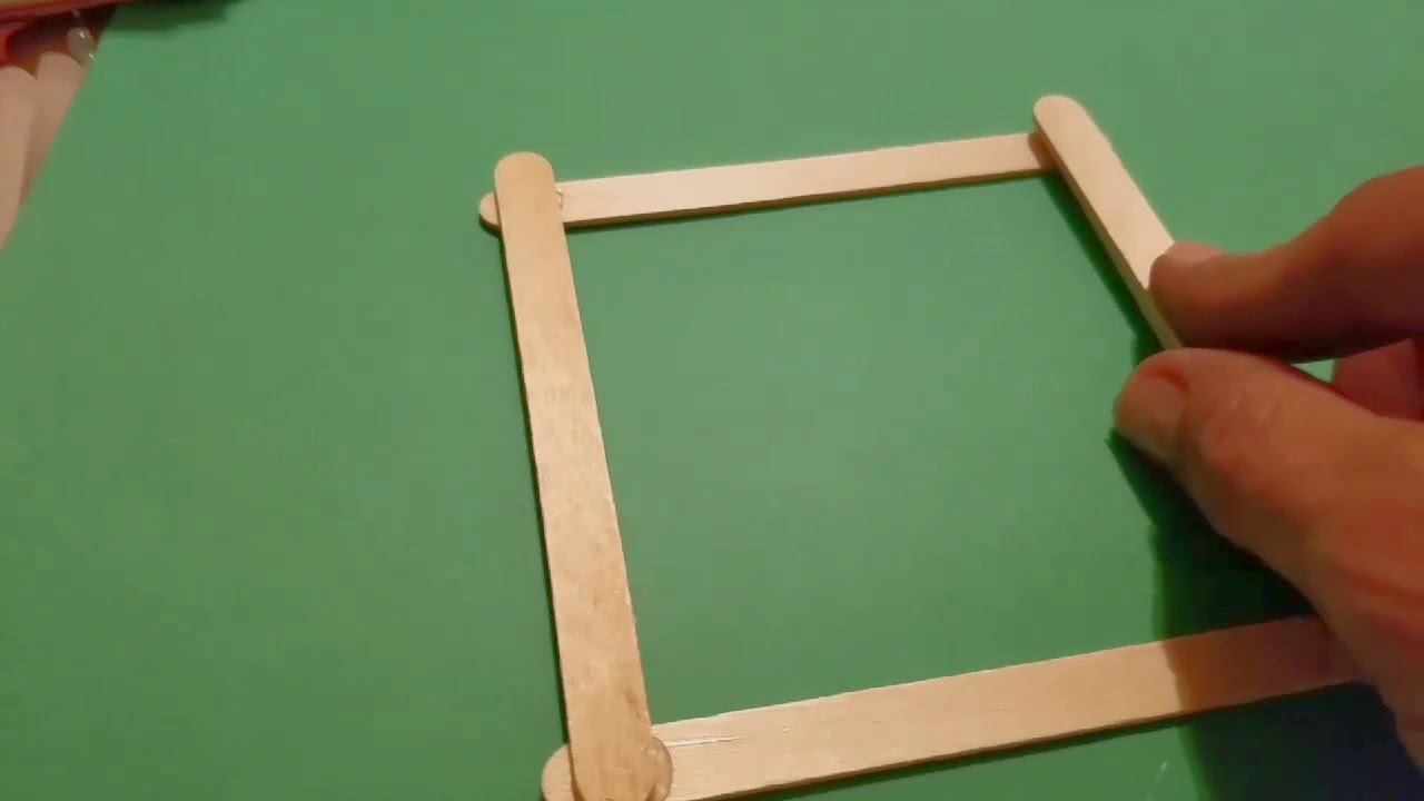 Easy to make popsicle stick frames ornament - YouTube
