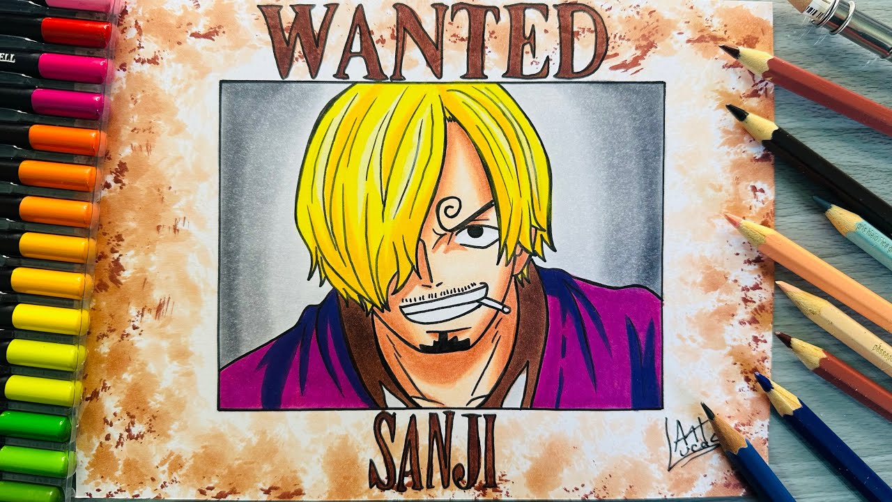 APRENDA DESENHAR O CARTAZ PROCURADO SANJI - ONE PIECE - YouTube