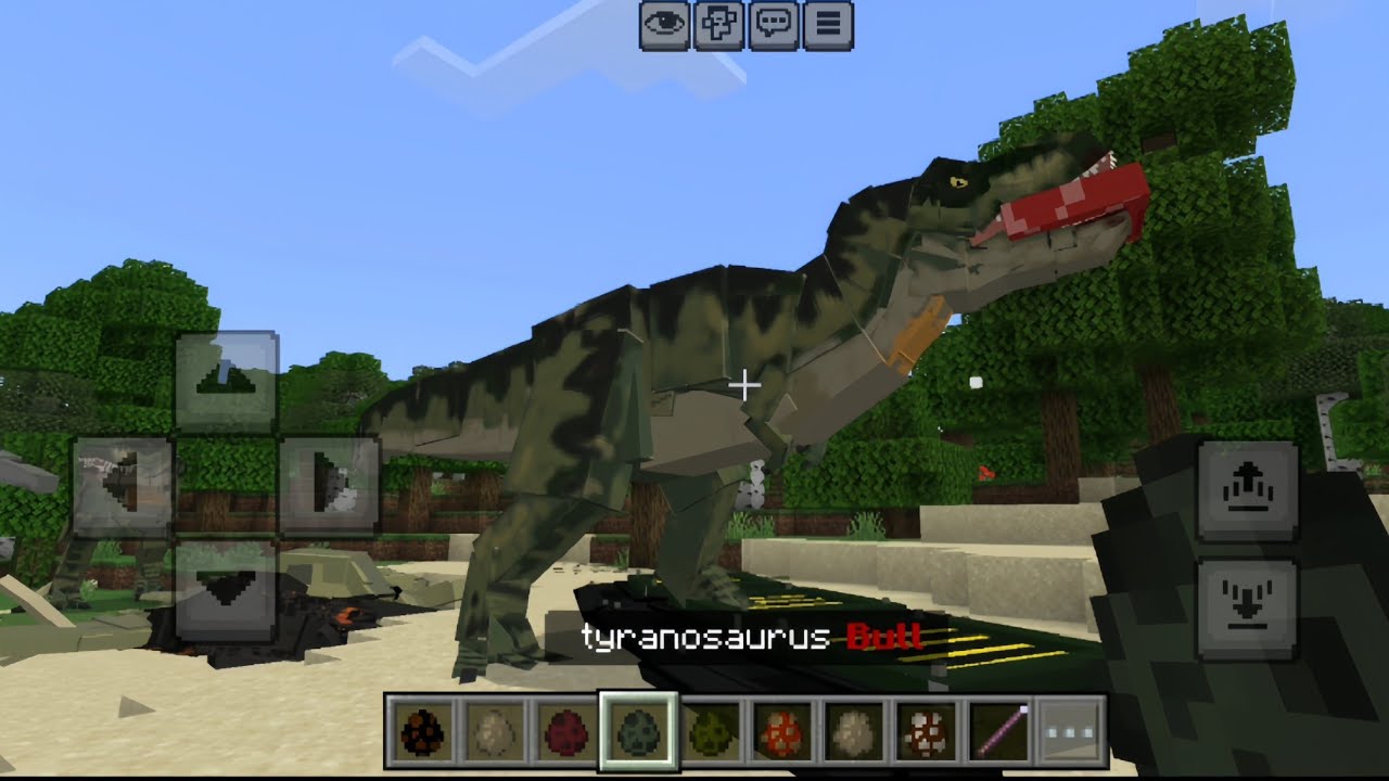 Dinosaurs The Jurassic World Saga Addon in Minecraft PE - YouTube