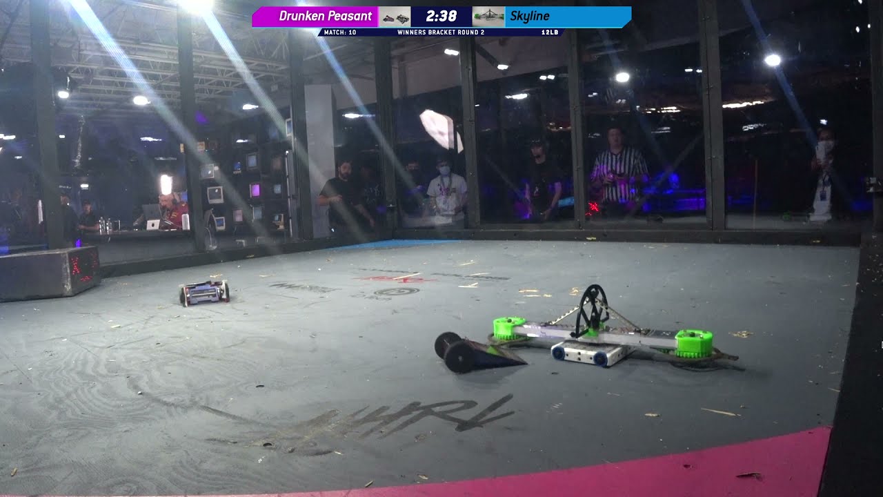 NHRL July 2021 - Skyline vs. Drunken Peasant - 12lb Robot Combat - YouTube