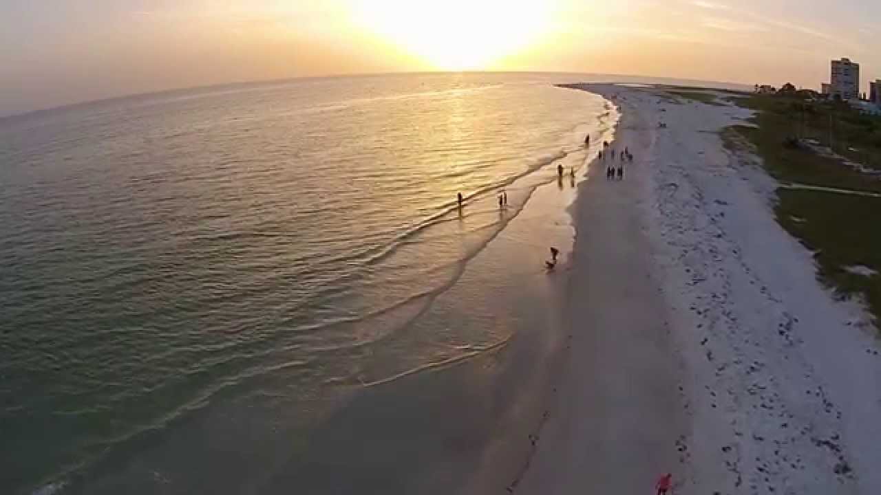 Siesta Key Florida Sunset Aerial View - YouTube