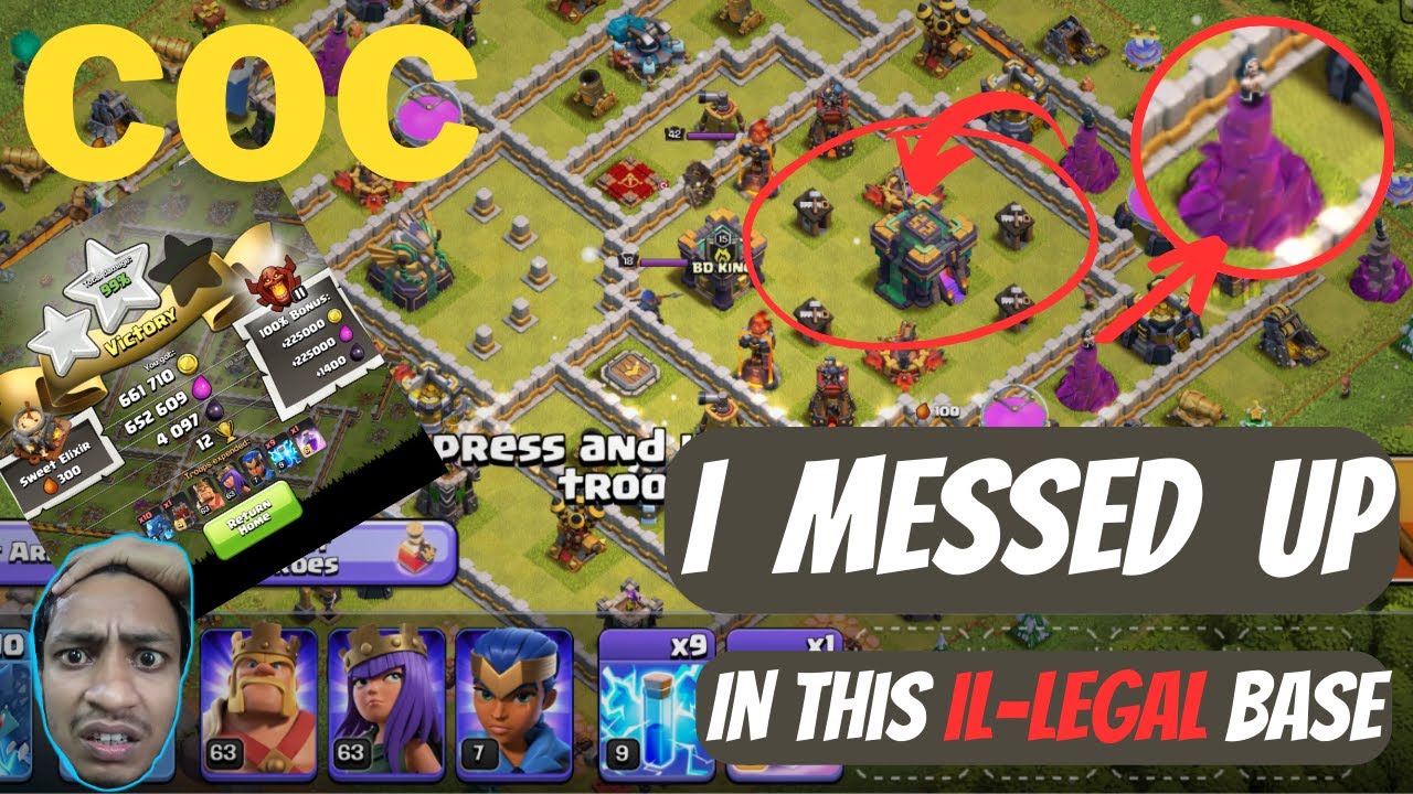 I messed up in this il-legal base on COC on android 13 MOTO G54 5G ...