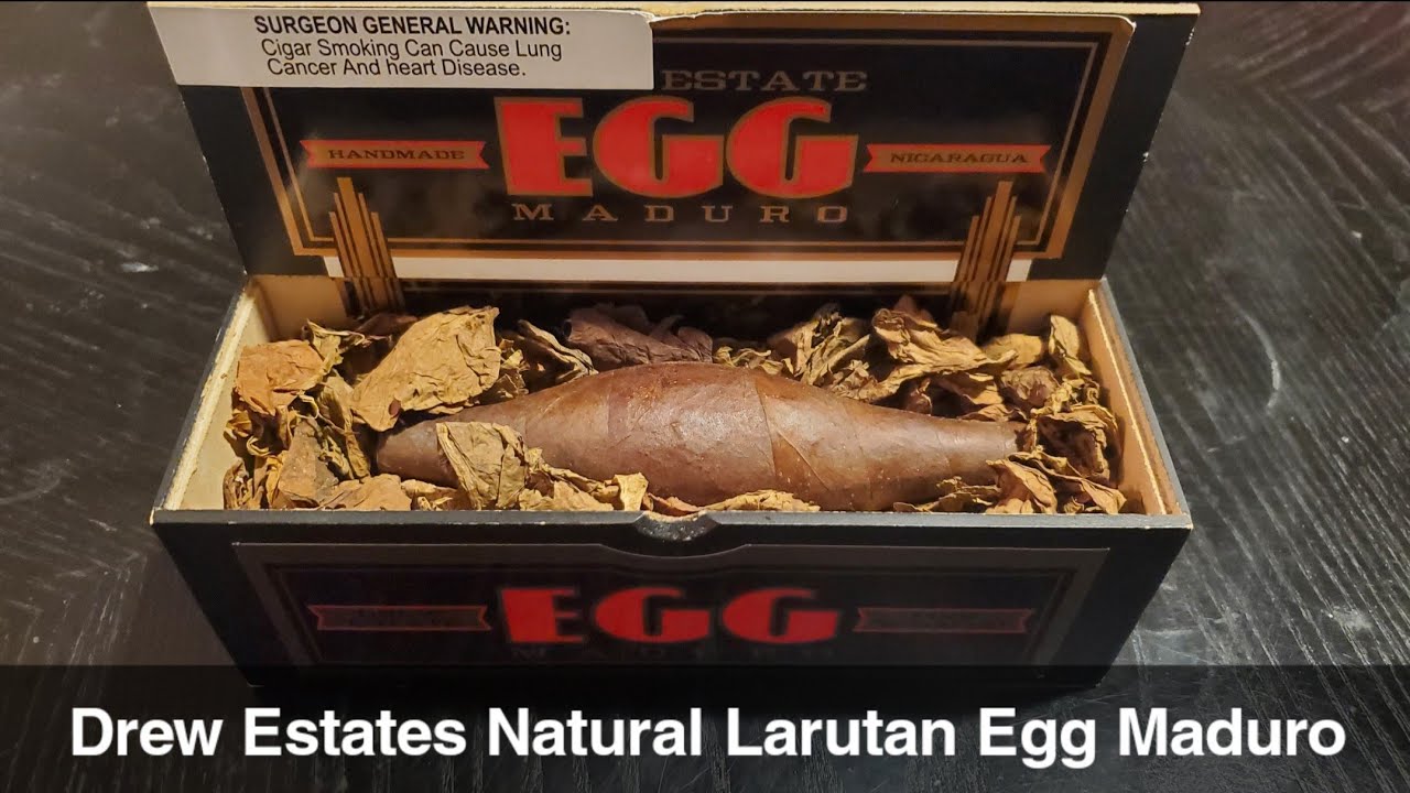 Drew Estates Natural Larutan Egg Maduro cigar review - YouTube