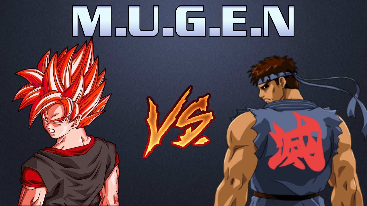 M.U.G.E.N Evil Goku SSJ Vs Evil Ryu - YouTube