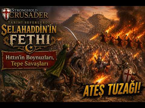 Stronghold Crusader DE | Selahaddin'in Fethi #4 | Hıttın'in Boynuzları, Tepe Savaşları (Çok Zor)