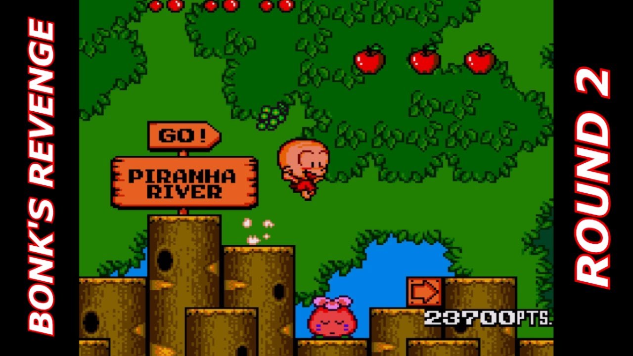 Bonk's Revenge (Turbografx-16) - Round 2 (Expert Mode) - YouTube