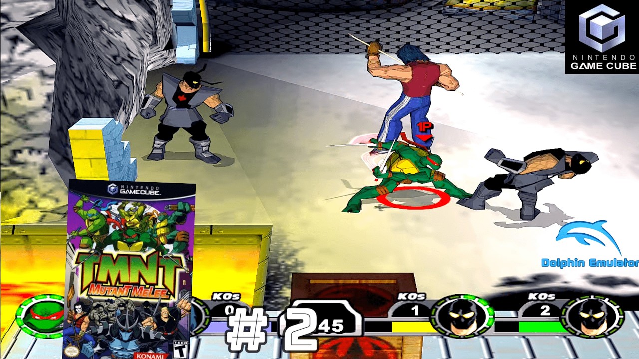 TMNT : Mutant Melee (2005) Nintendo GameCube Gameplay #2 in HD (Dolphin ...