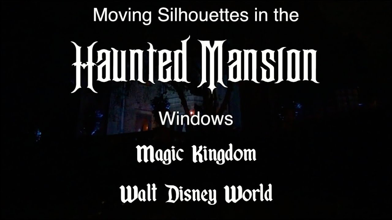 Moving Silhouettes in the Haunted Mansion Windows Magic Kingdom Walt ...