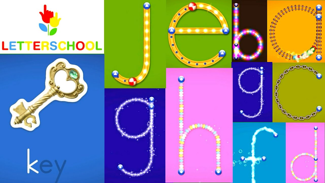 Letters School Small Letter, Side Word - key, Game For Kids. - YouTube