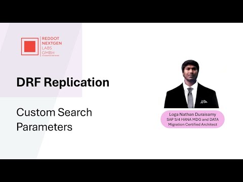 SAP Master Data Governance (MDG)| DRF Replication | Custom Search ...
