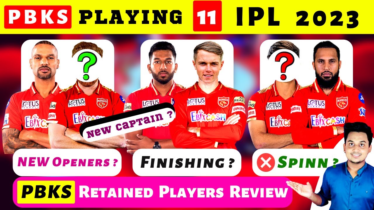 PBKS Playing 11 2023|PBKS Target Players 2023|PBKS Squad 2023|PBKS ...