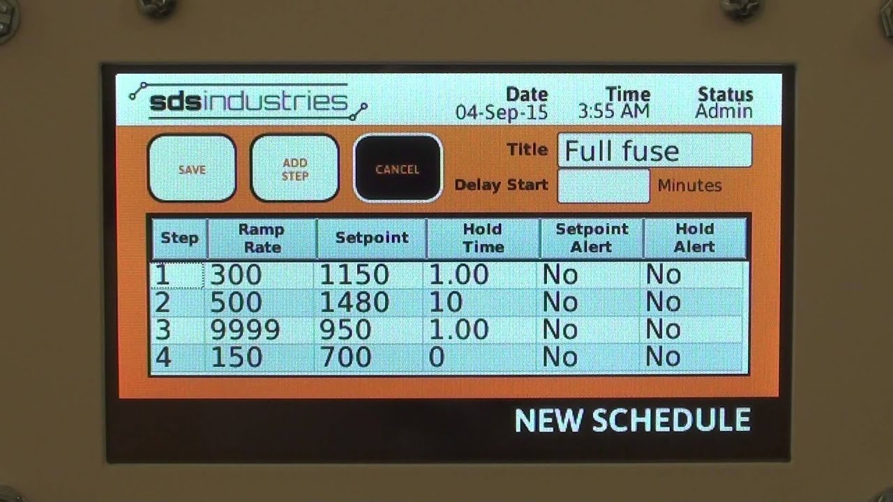 Jen-Ken TAP touch screen kiln controller 1 - YouTube