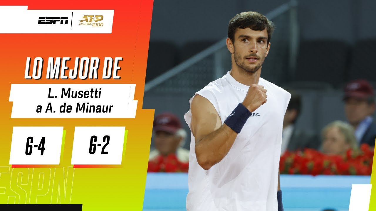 LOLO MUSETTI DERROTÓ EN SETS CORRIDOS A ALEX DE MINAUR Y SE METIÓ EN ...