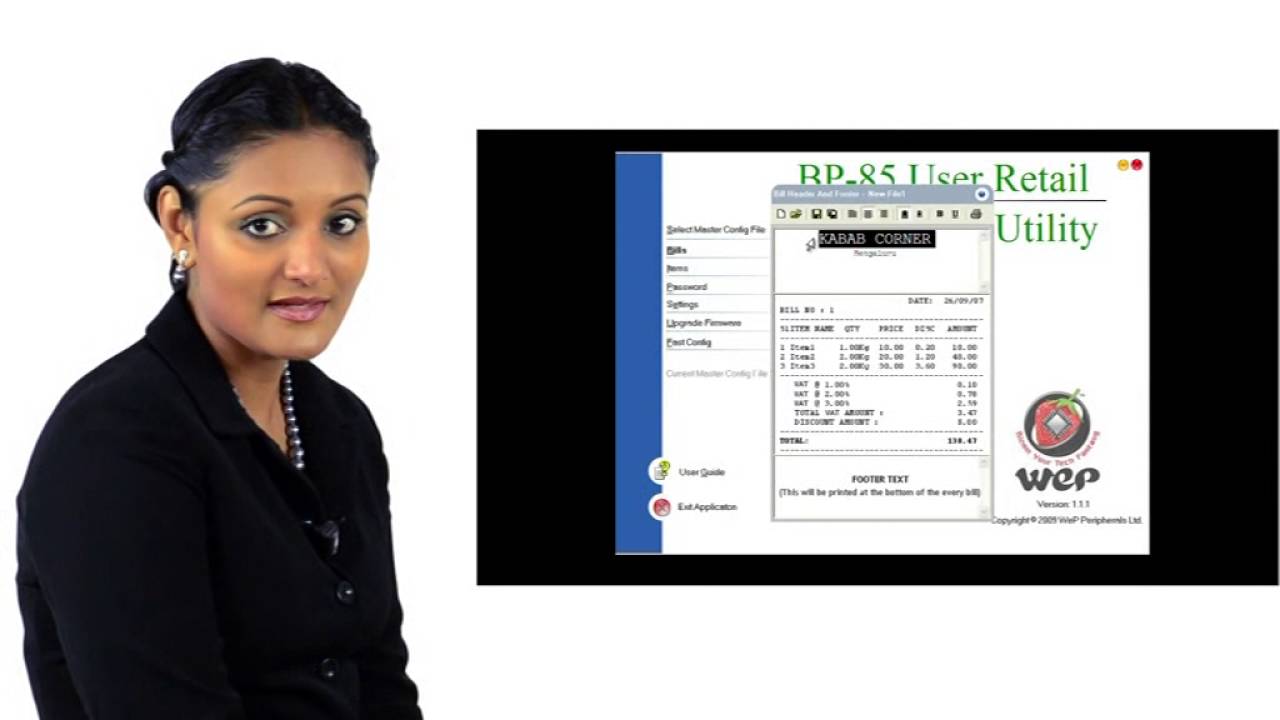 Configuring bill header and footer through retail utility - YouTube