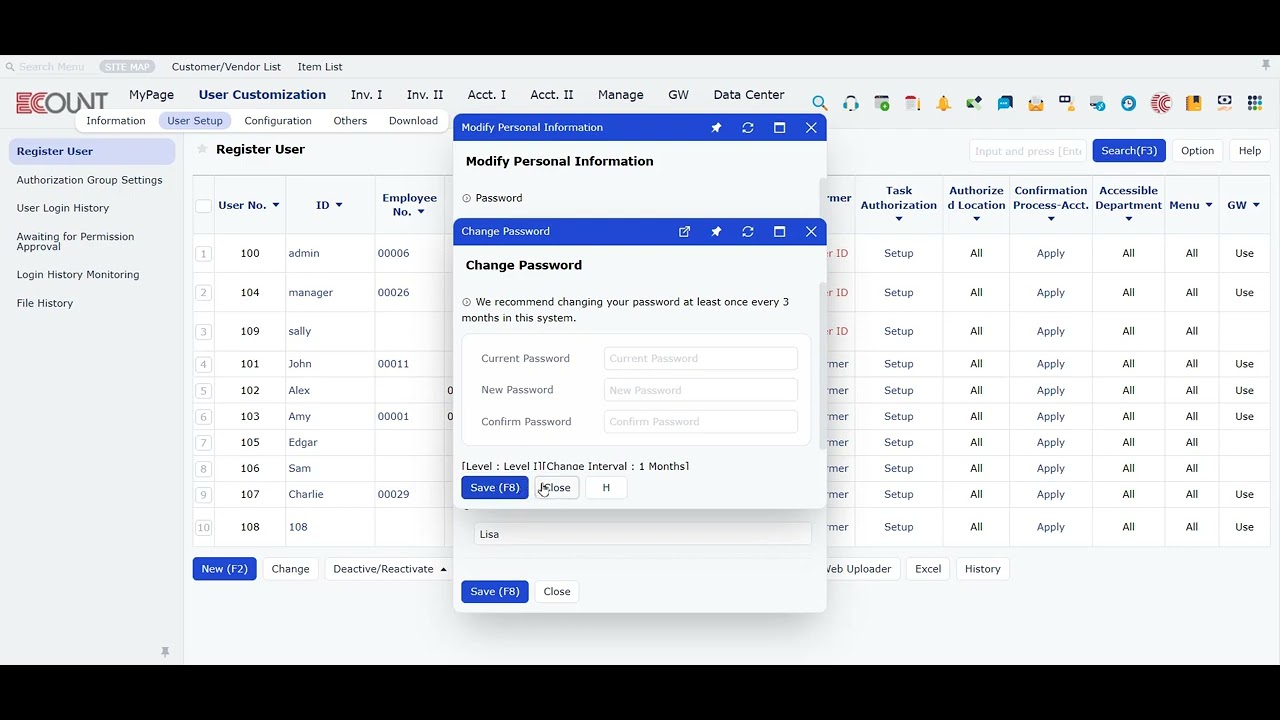 [ECOUNT Basic] First Step into ECOUNT - User Customization - Changing ...