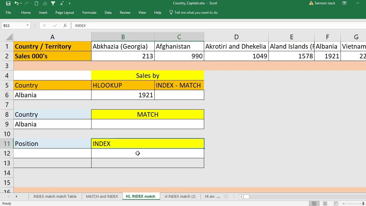 Excel How To Replace Hlookup Function With Index And Match Functions In