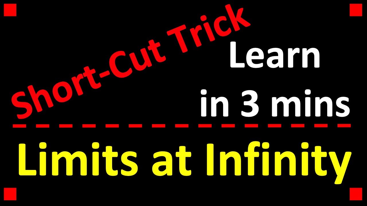 Short-Cut Tricks for Finding Limits at Infinity Calculus - YouTube