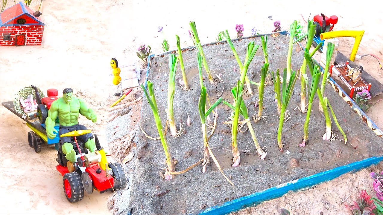 How To Farm With Mini Model Tractor And Plough Machine || How To Plant ...
