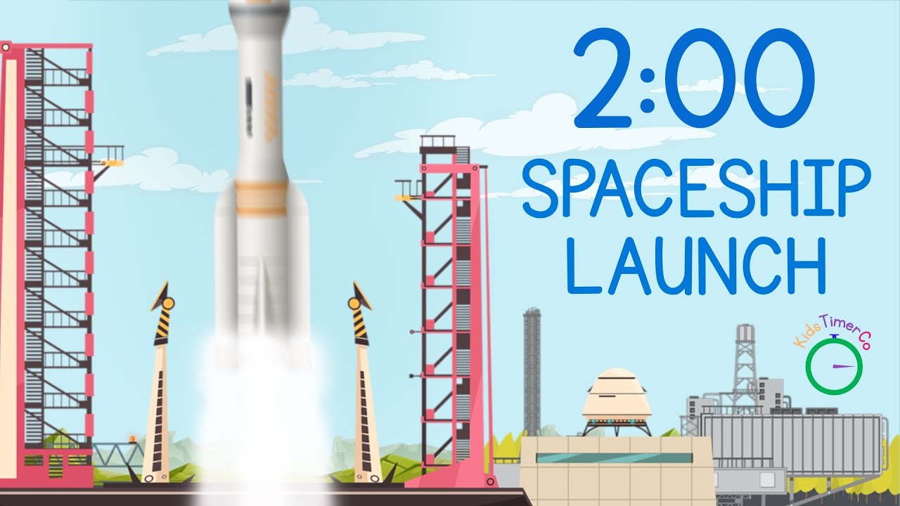 2 Minute Rocket Launch Countdown! 🏗️ Full Rocket Build & Launch Visual ...