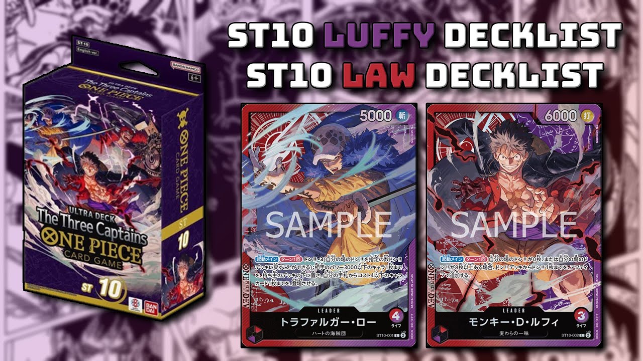 ST10 Luffy & Law Deck Lists || Card Analysis - YouTube