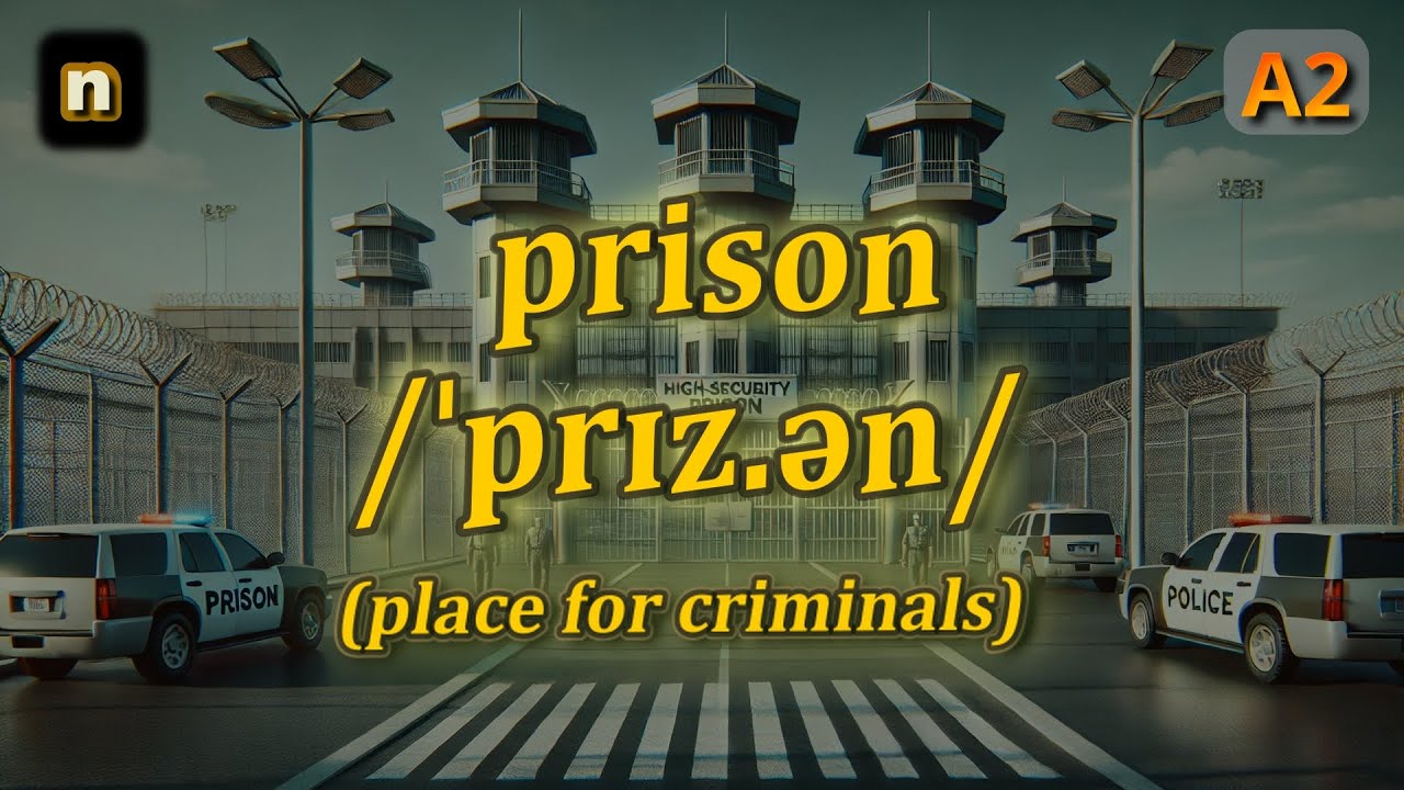 [n] Prison meaning (place for criminals) with 5 examples - YouTube