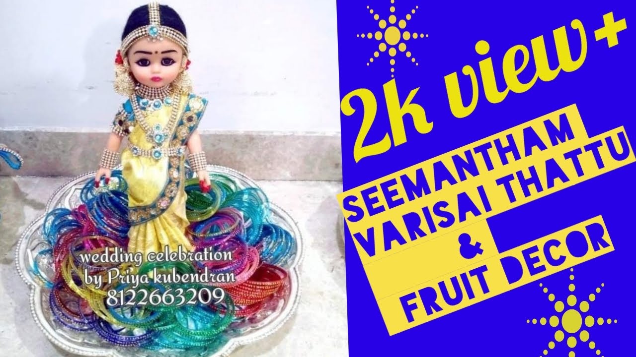 Seemantham seer plate packing ideas|valaikappu ( baby shower) - YouTube