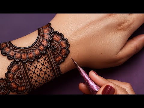 Easy Simple Front hand mehndi design| stylish arabic mehndi design | mehndidesigns mehandi design