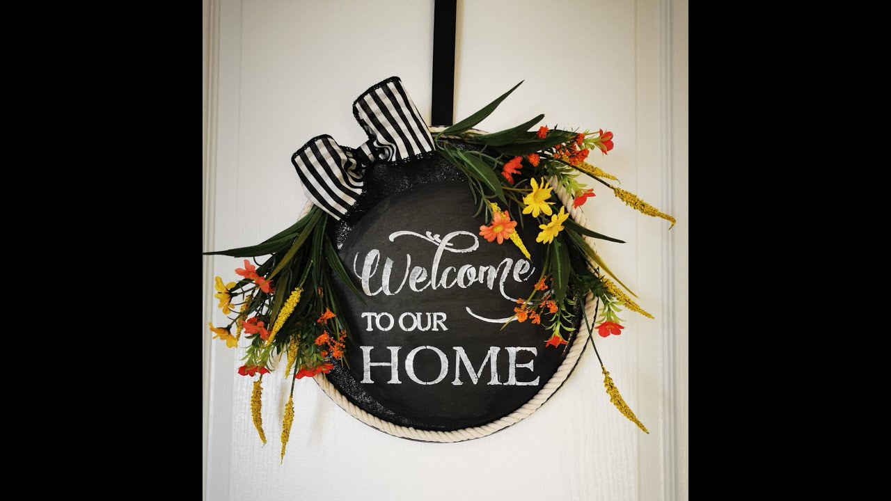 DIY PIZZA PAN WREATH IDEA/FARMHOUSE DECOR/DOLLAR TREE/DOLLARAMA CRAFT ...